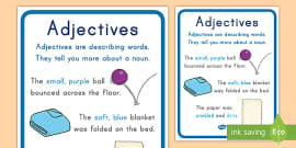 Adjective Display Poster - Adjectives for Butterfly