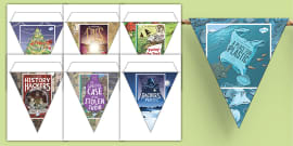 Book Reading Corner Display Bunting (teacher made) - Twinkl