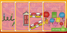 Chinese New Year flashcards | Easy to print | Twinkl