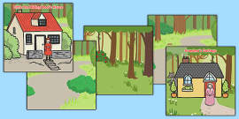 FREE! - Little Red Riding Hood Full Page Borders (Landscape)