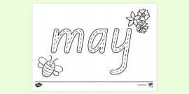 FREE! - May Colouring | Colouring Page (teacher made)