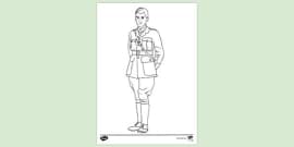 Captain James Cook Colouring | Colouring Sheets - Twinkl