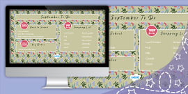 Hello September Calendar Desktop Screensaver (teacher made)