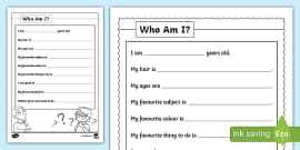 Who Am I? Identity Pizza Activity (teacher made)