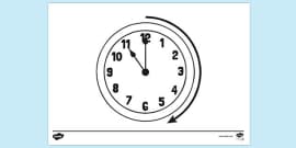 KS1 Maths Clockwise and Anticlockwise A4 Display Poster