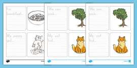 KS1 The Three Little Pigs Simple Sentence Writing Prompts