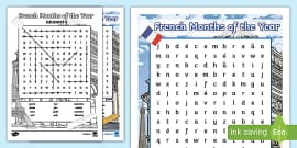 French Word Search - Colours - Les Couleurs - KS1 and KS2