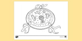FREE! - Tambourine Colouring Sheet | Colouring Sheets | Twinkl