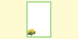 FREE! - Simple Blank Golden Rice Border | Page Borders | Twinkl