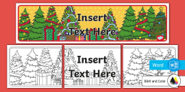 Editable Christmas Banner - Printable | Classroom Resources
