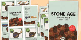 KS2 Stone Age Food Recipe | Stewed Fruit Recipe Sheet