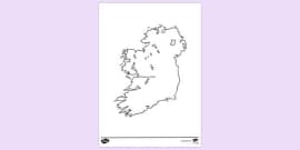 FREE! - Map of Ireland Showing Dublin Castle Colouring Sheet