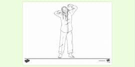 Shoulder Stretch Colouring | Colouring Sheet (teacher made)