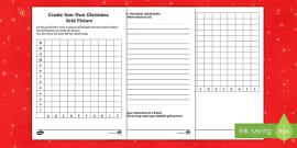 Christmas Tree Grid Picture Worksheet / Worksheet