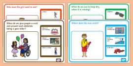 Picture Scene and Question Cards (teacher made) - Twinkl