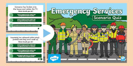 Emergency Services Word Mat - ESL Emergency Vocabulary
