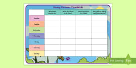 Screen Time Weekly Timetable (teacher made)