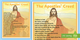 The Apostles' Creed Display Poster (teacher made) - Twinkl