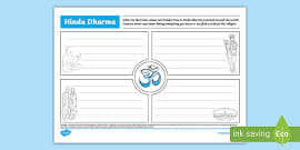 Hindu Dharma Fact File Template (teacher made) - Twinkl