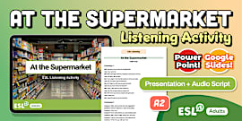 ESL Food and Drink Lesson for Kids {Supermarket}