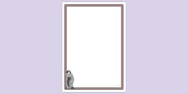 FREE! - Galapagos Penguin Page Border (teacher made)