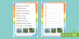 Summer Acrostic Poem Example (Teacher-Made) - Twinkl