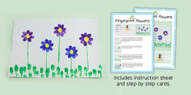 Fingerprint Minibeast Garden Craft (teacher made) - Twinkl