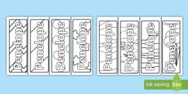 FREE! - * NEW * Ryleigh Name Simple Colouring Bookmarks