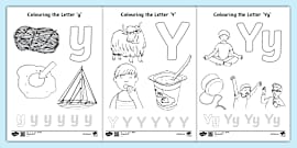 Letter Y Phonics Colouring Sheet | Parents Resource - Twinkl