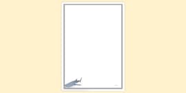 FREE! - Shark Page Border Template | Primary Resources | KS1