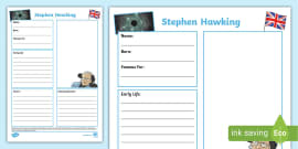Stephen Hawking Poster and Fact File | Science | Beyond