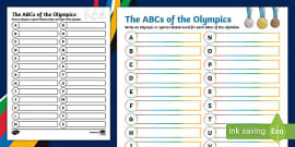 Great Olympic Moments Cut and Paste Timeline Activity