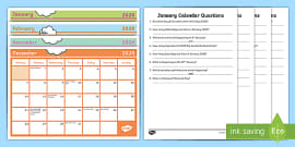 Calendar Differentiated Worksheets 2019 (teacher made)