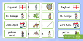 St. George's Day Matching Connecting Bricks Game
