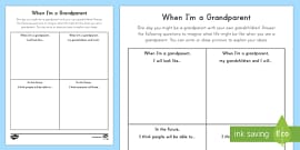 Grandparents Day Writing Prompt | Teaching Resource | Twinkl