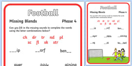 Winter Phase 4 Missing Blends Worksheet