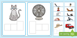 CVC words photo frame cards | F - 2 (teacher made) - Twinkl