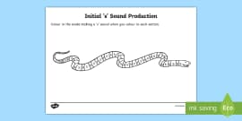 s Sound Production Snake Board Game Letters (teacher made)