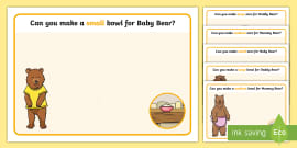 Goldilocks to the Three Bears Letter Writing Frames