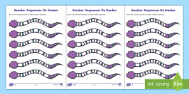 Cut and Paste Number Sequencing Worksheet / Worksheets