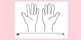 Finger Counting 10 Colouring | Colouring Sheets - Twinkl