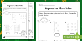 FREE! - Dinosaur Place Value Activity Sheet (teacher made)