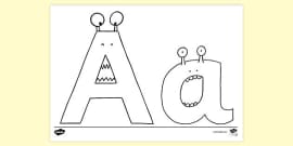 Letter 'a' Colouring Pages - 'a' Words for Kids - Twinkl