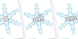Snowflake Scramble Worksheet / Worksheet (teacher made)
