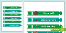 Good Behaviour Reminder Strips (teacher made) - Twinkl