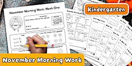 Kindergarten September Morning Work Bundle (Teacher-Made)