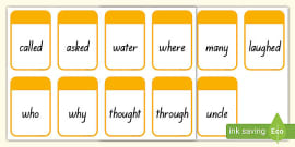 Level 4: Phonics Scheme Sight Word Cards and Checklist