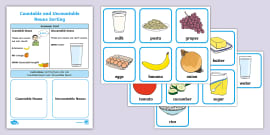 FREE! - Food Containers and Quantifiers Worksheet - Twinkl