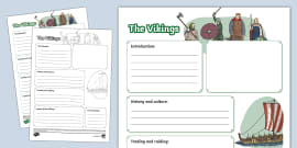 Vikings Fact File Template (teacher made) - Twinkl