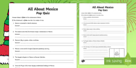 All About Mexico Research and Writing Activity | Twinkl